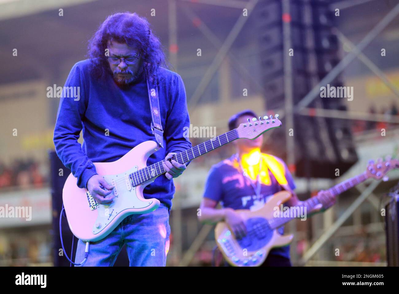 An electric atmosphere greeted band Nagar Baul, led by James performing at the Sher-e-Bangla ...