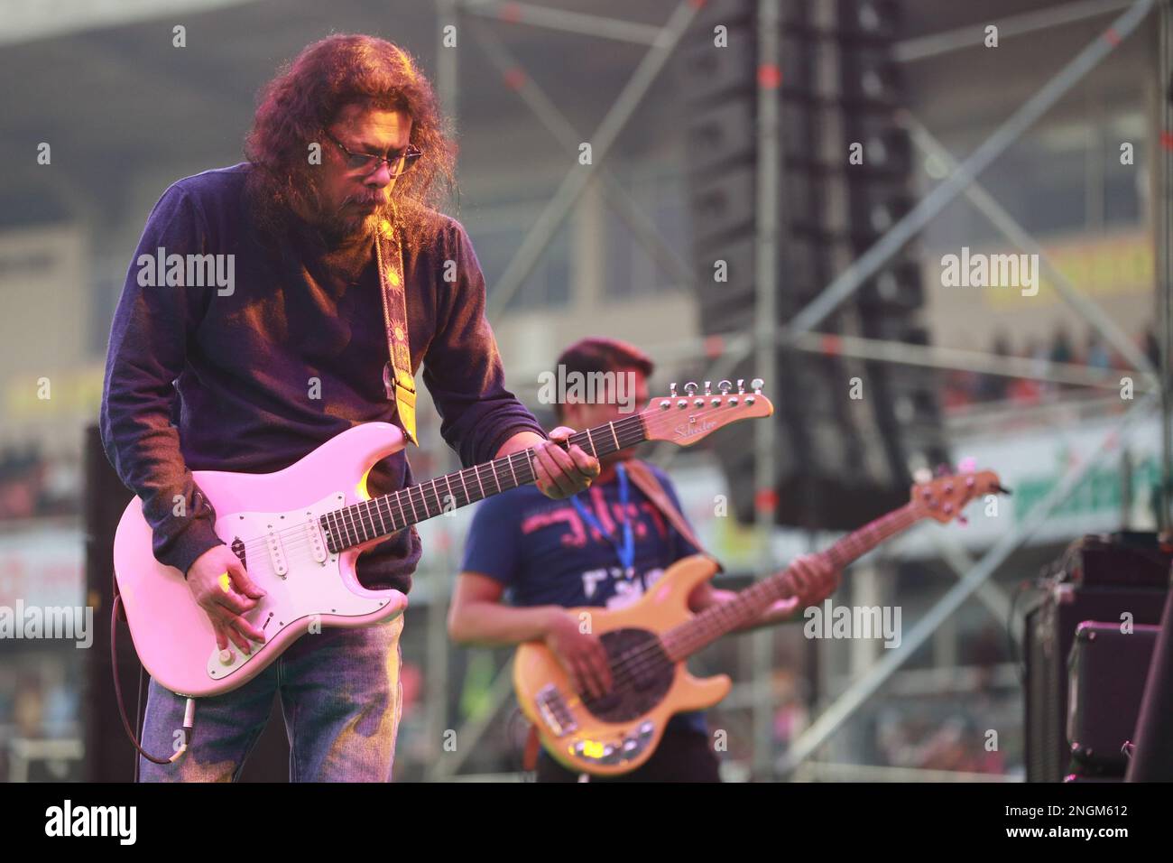 An electric atmosphere greeted band Nagar Baul, led by James performing at the Sher-e-Bangla ...