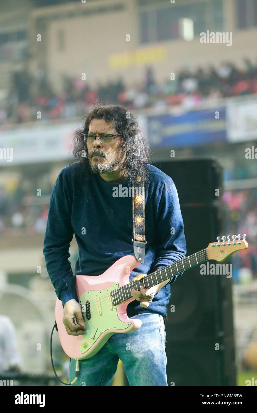 An electric atmosphere greeted band Nagar Baul, led by James performing at the Sher-e-Bangla ...