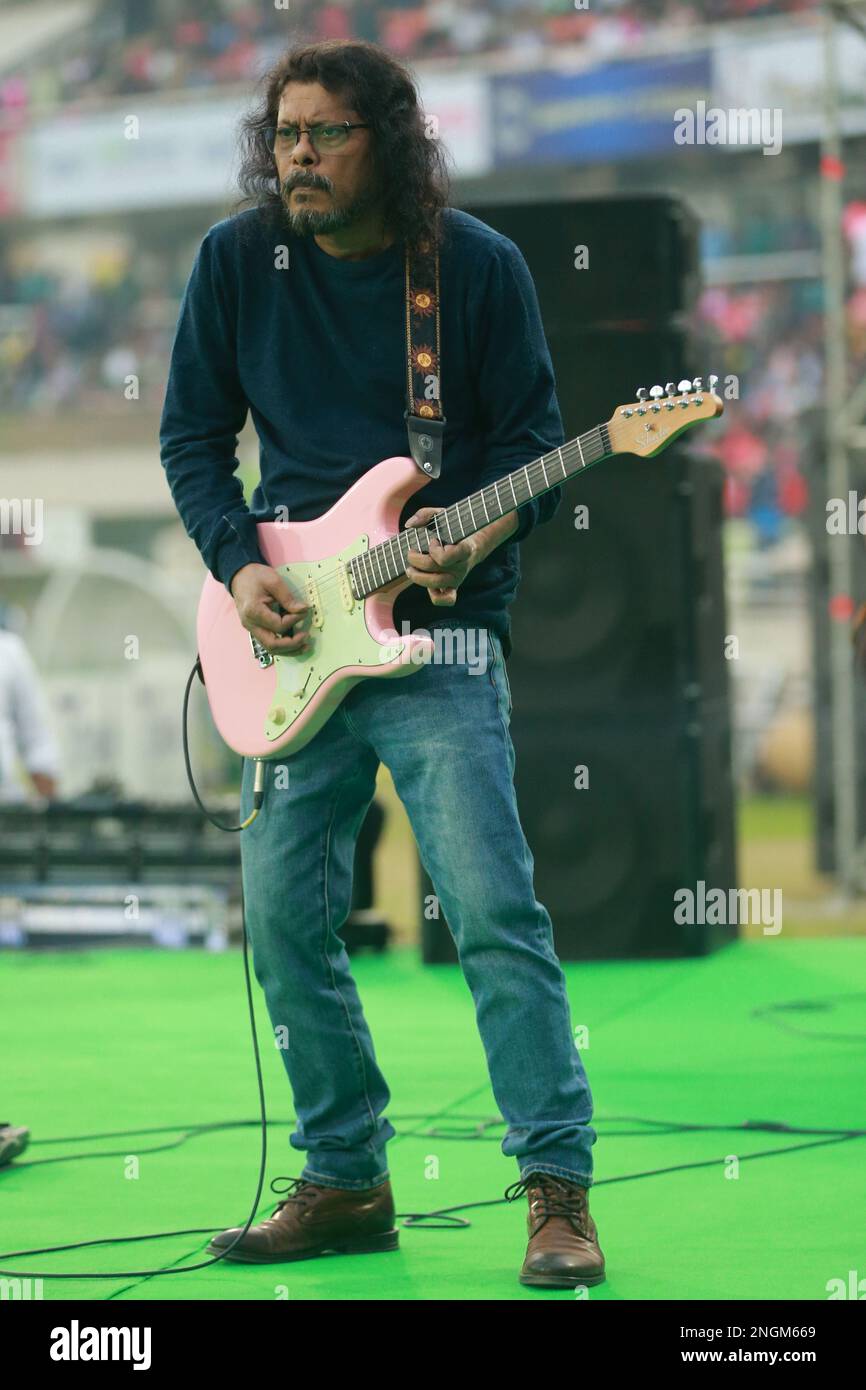 An electric atmosphere greeted band Nagar Baul, led by James performing at the Sher-e-Bangla ...