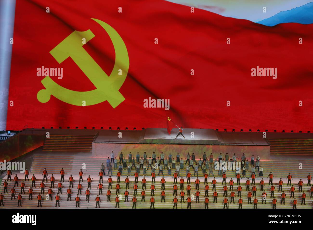 A view of the "Great Journey", a performance celebrating the centenary ...