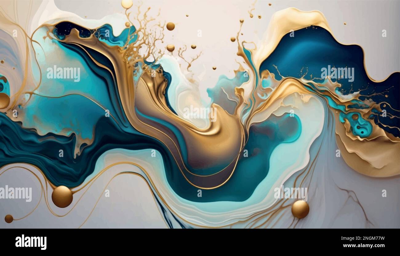 Luxurious ink paint texture. Marble texture of golden stone ...