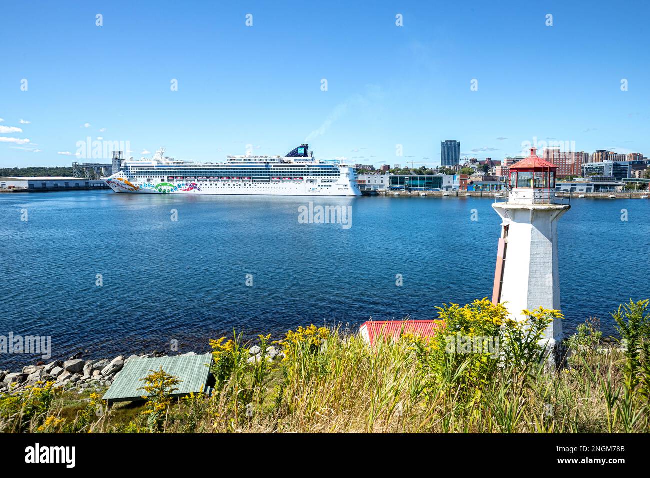 Cruise ship Norwegian Pearl at Halifax Harbour and Georges Island ...