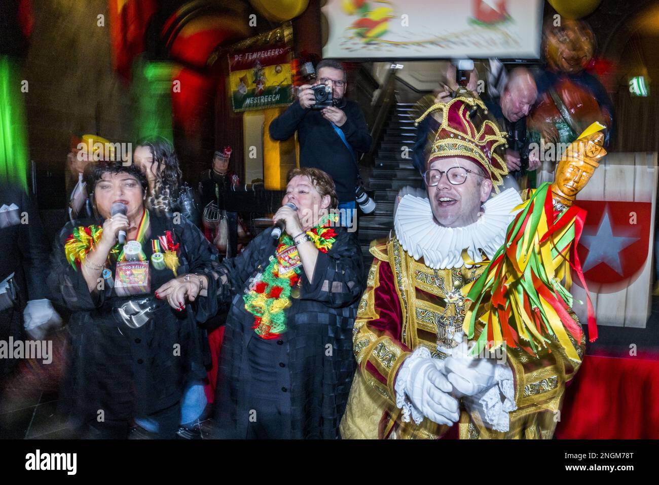 MAASTRICHT - City Prince Stefan I during the key transfer for carnival ...