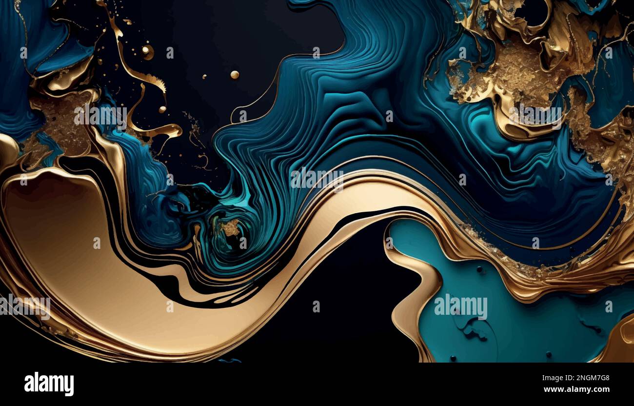 Luxurious ink paint texture. Marble texture of golden stone ...