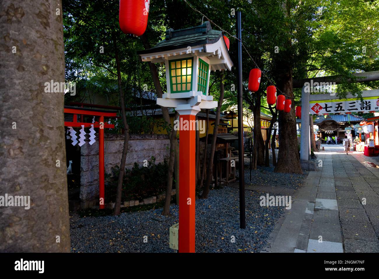 An old style lantern at Japanese Shrine Stock Photo - Alamy