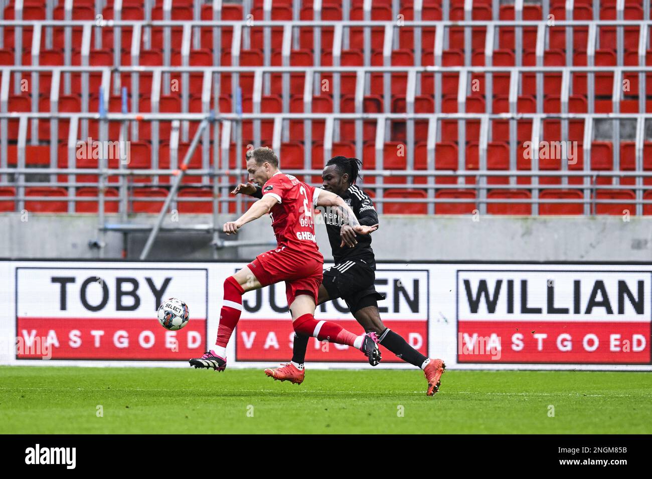 Antwerp's Ritchie De Laet and Eupen's Regan Charles-Cook pictured in ...
