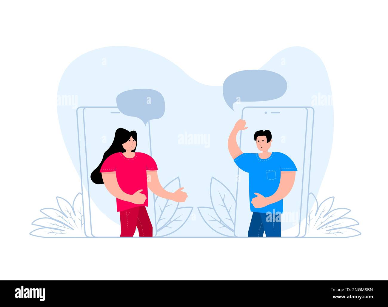 Two people are talking. Discussion, exchange of ideas. Job interview ...