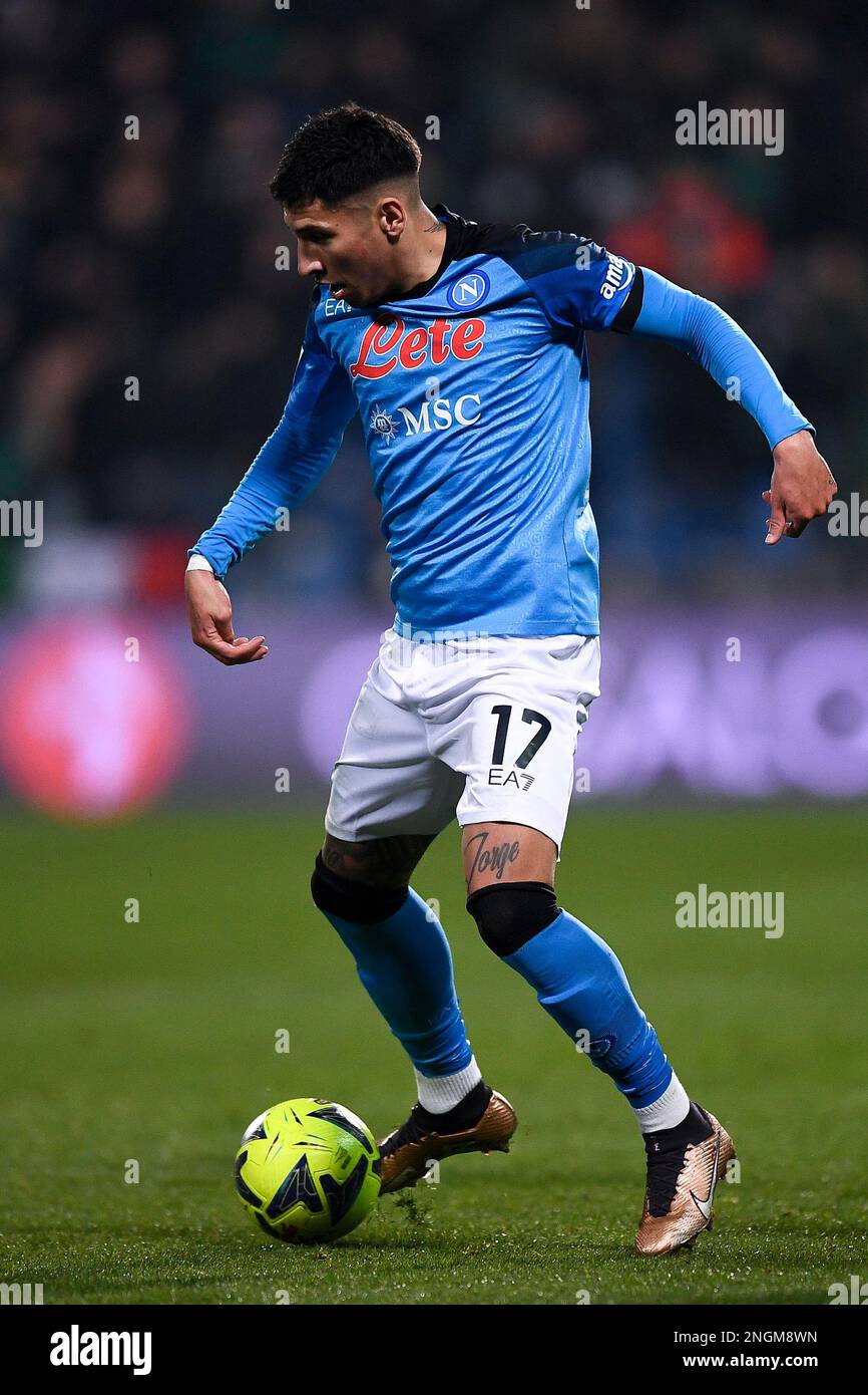 Reggio Emilia, Italy. 17 February 2023. Mathias Olivera of SSC Napoli ...
