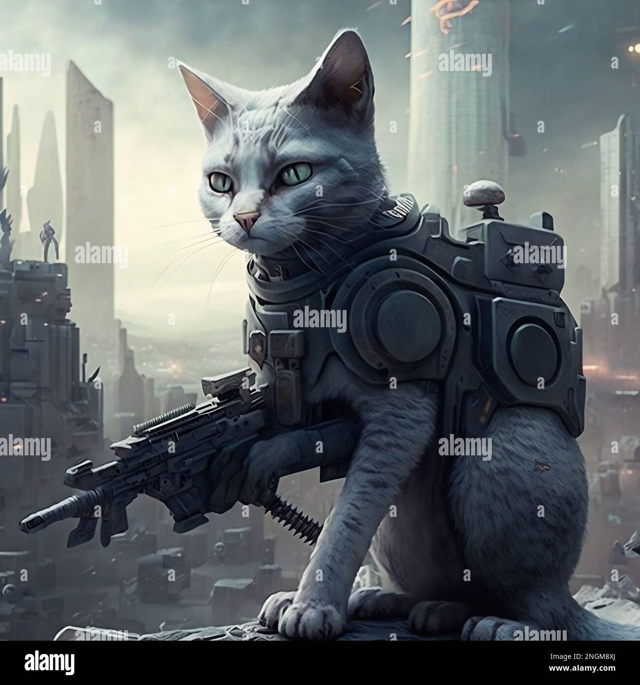 Soldier cat cartoon hi-res stock photography and images - Alamy