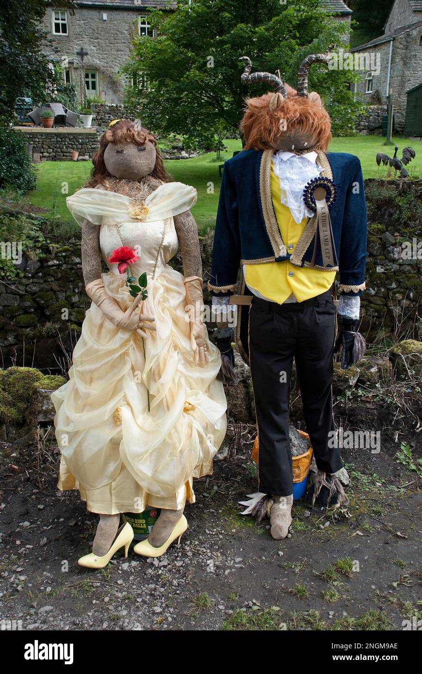 Scarecrows follow a different theme each year at the annual Kettlewell ...