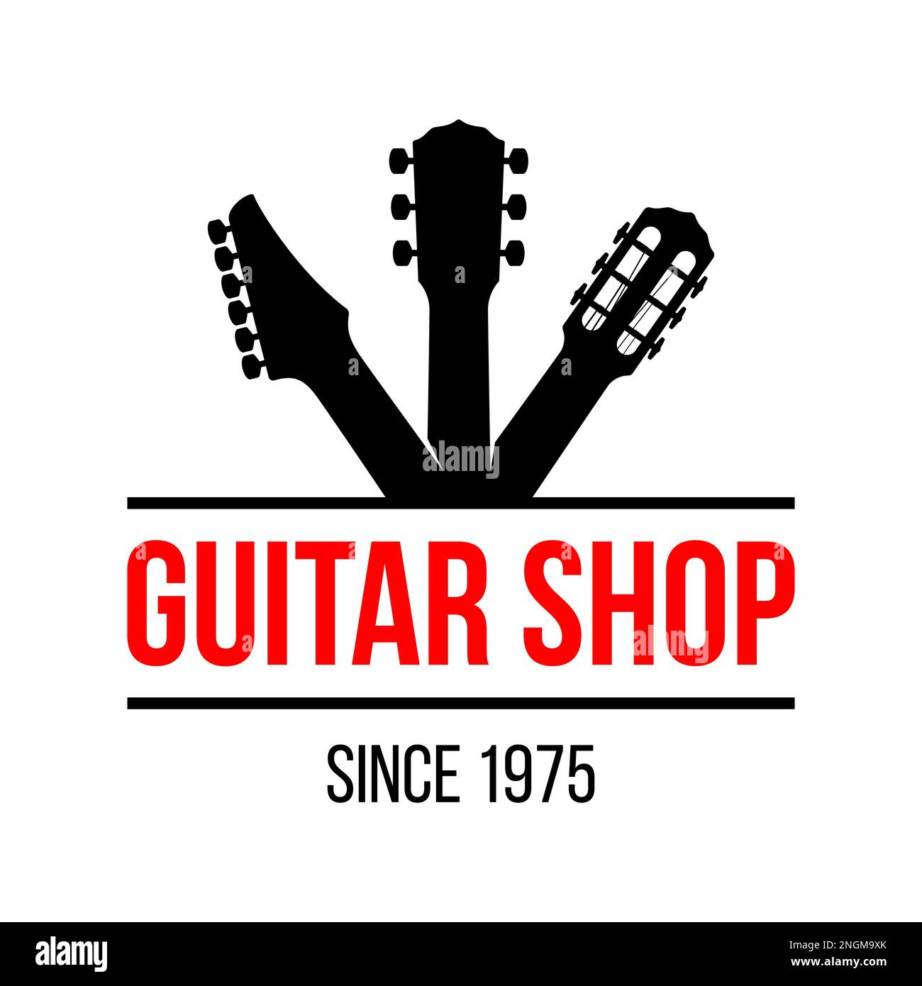 Logotipo De Luthier Logotipo De Corda De Palheta E Guitarra Simples