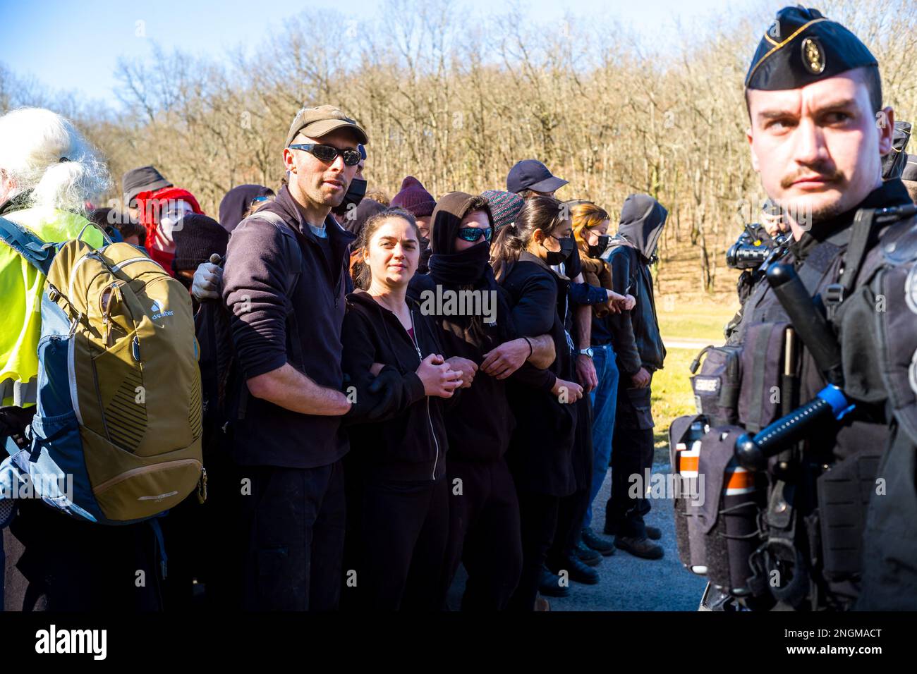 Lavaur, France. 18th Feb, 2023. An Extinction Rebellion action at ...