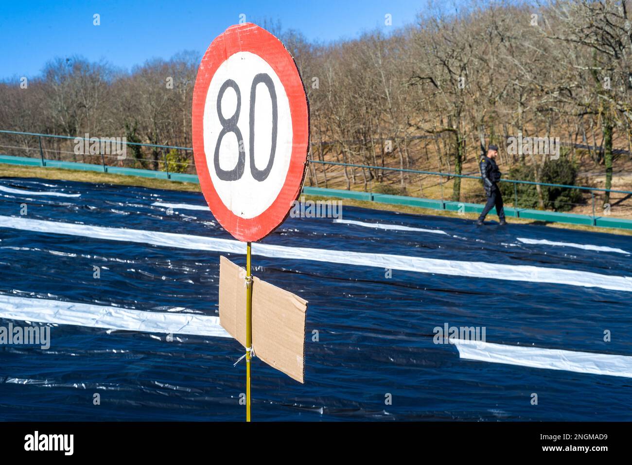 Lavaur, France. 18th Feb, 2023. An Extinction Rebellion action at ...