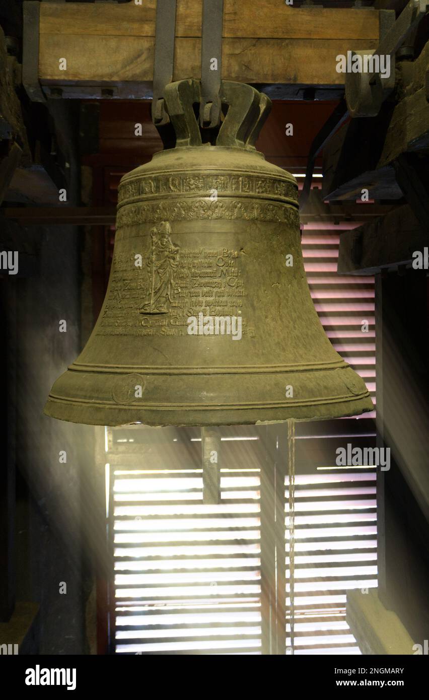 Bell of church St. Nikolaus Stock Photo - Alamy