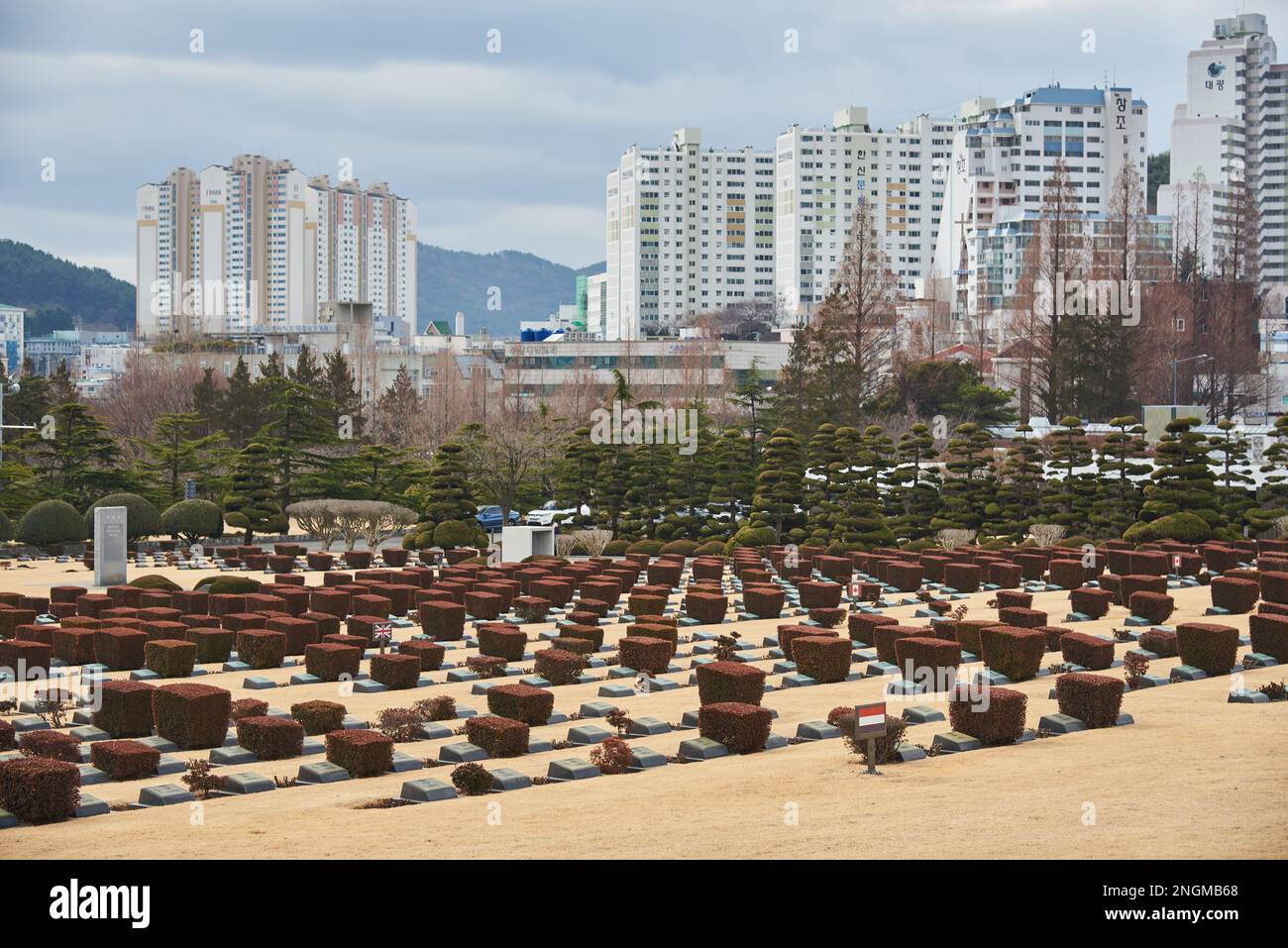 United Nations Memorial Cemetery in Busan South Korea on 16 February ...