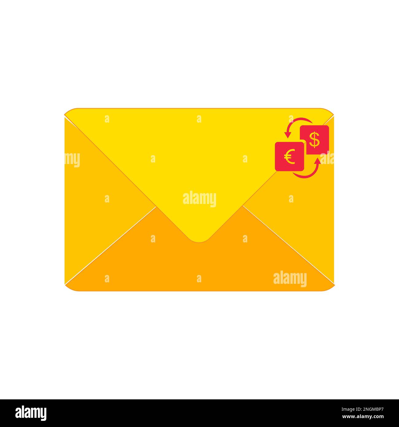 Letter envelope with paper document vector illustration. Closed, open ...