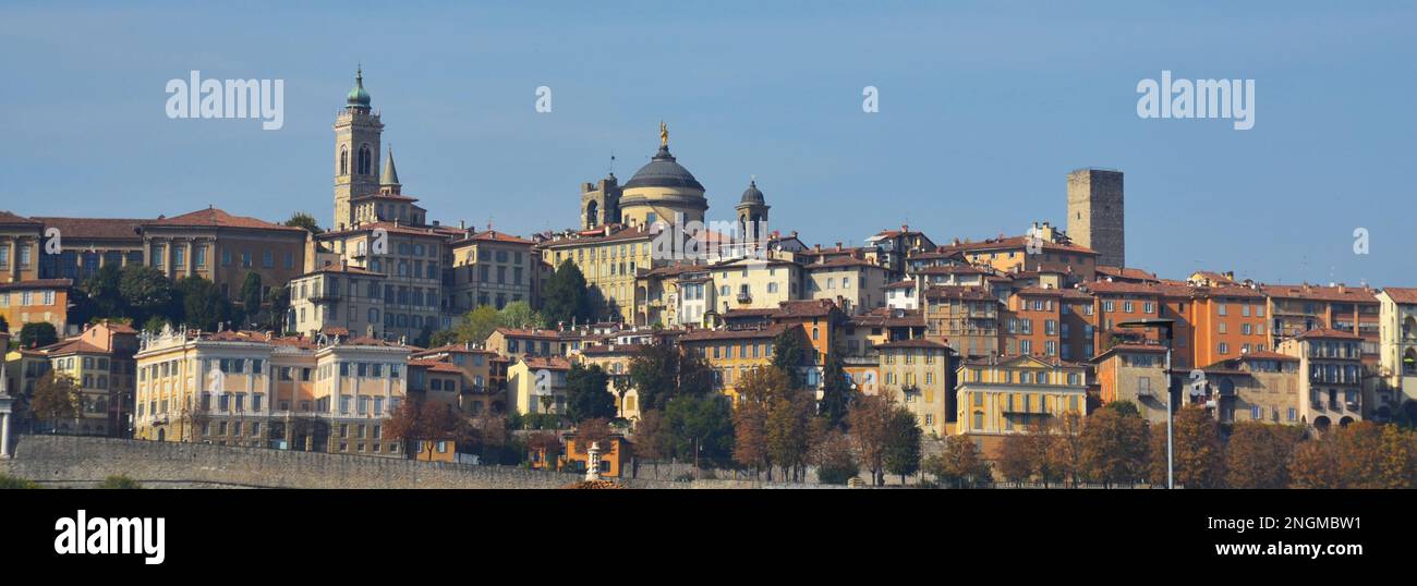 Aerial view of Bergamo city, Italy Stock Photo - Alamy