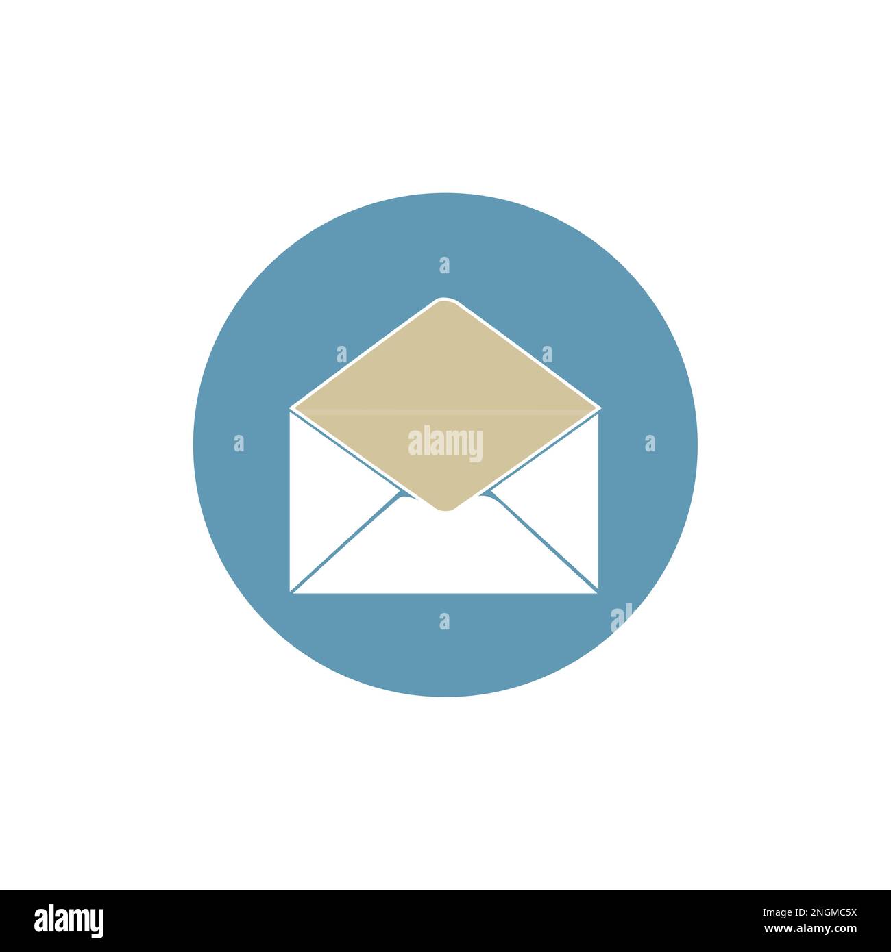 Letter envelope with paper document vector illustration. Closed, open ...
