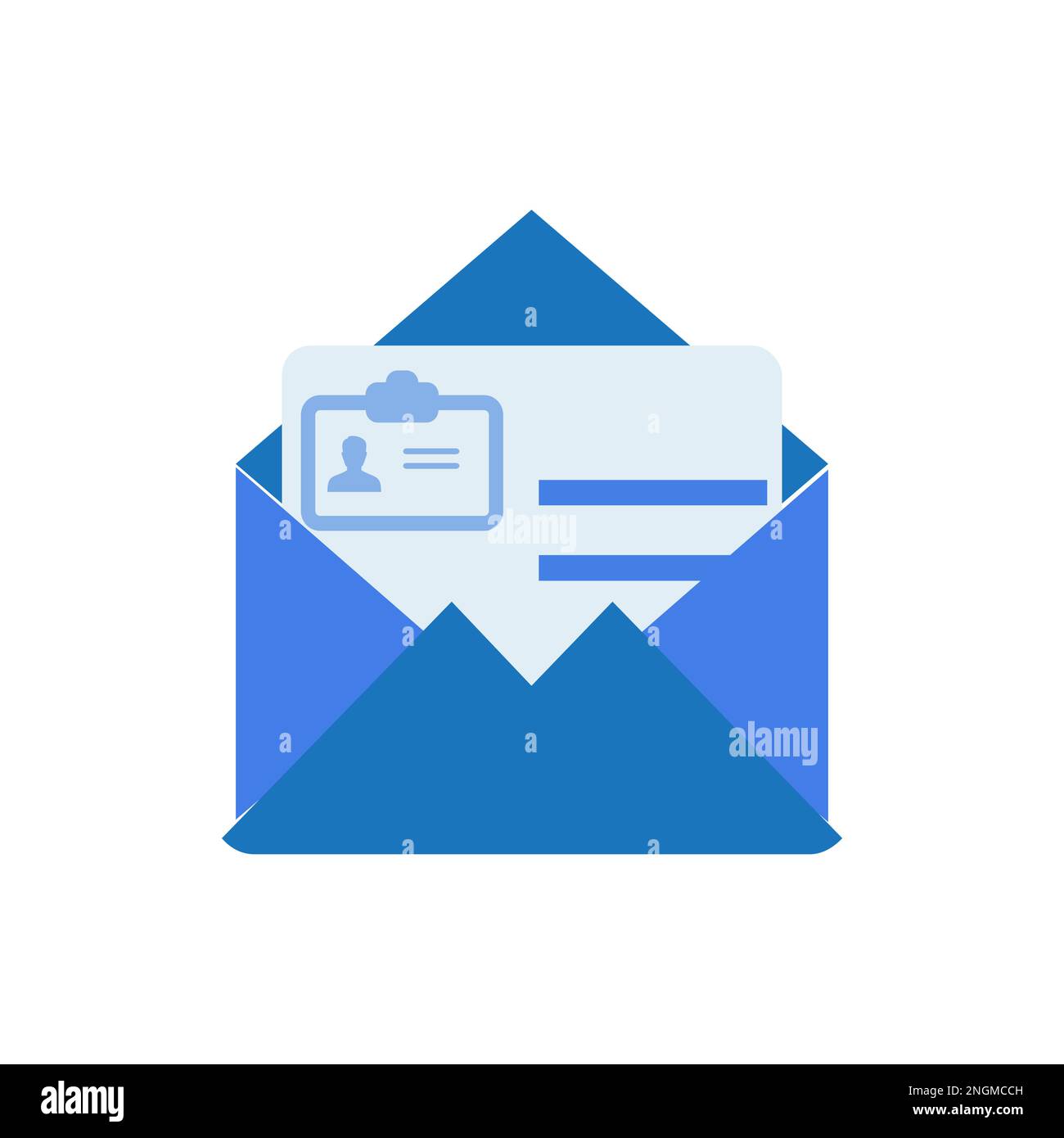 Letter envelope with paper document vector illustration. Closed, open ...