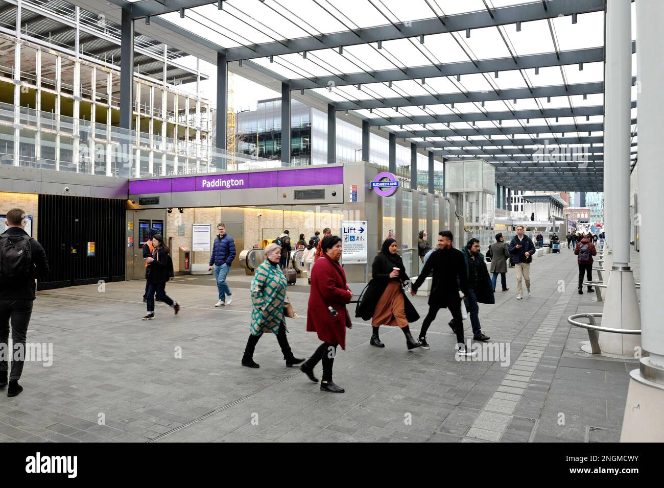 The entrance to the Elizabeth Line, Paddington, London, UK Stock Photo ...
