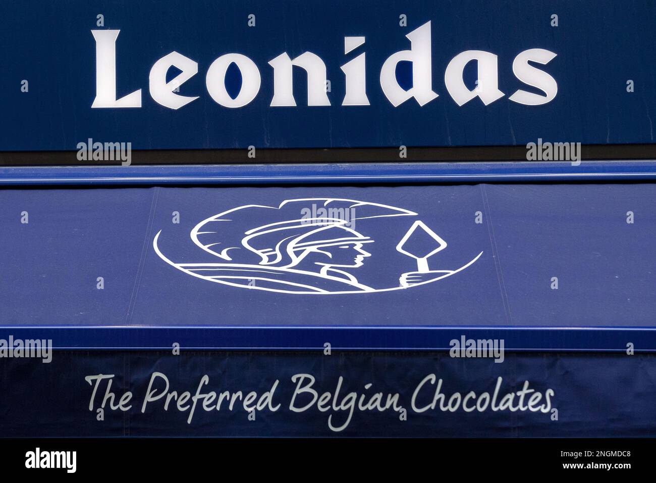 Illustration picture shows the logo of Leonidas chocolates in the ...