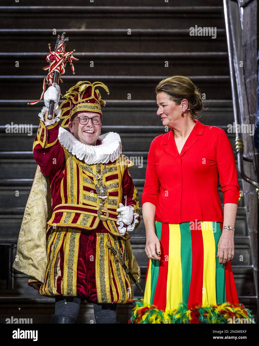 MAASTRICHT - City Prince Stefan I during the key transfer for carnival ...
