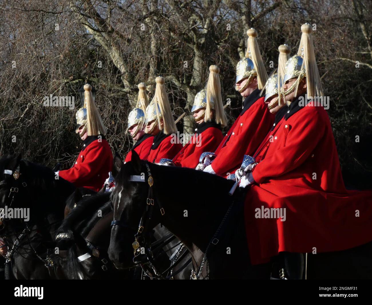 Changing of the King's Life Guard, Horse Guard's Parade, London Stock ...