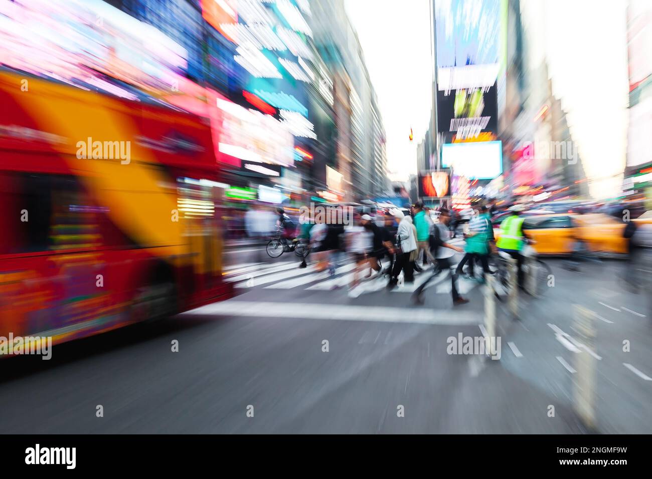 picture with camera made zoom effect of people crowds of people ...