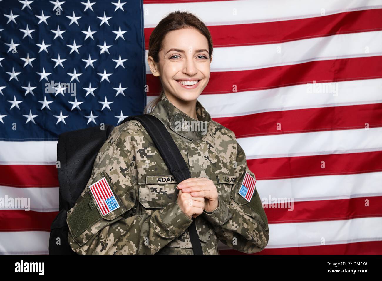 Female military usa benefits hi-res stock photography and images - Alamy