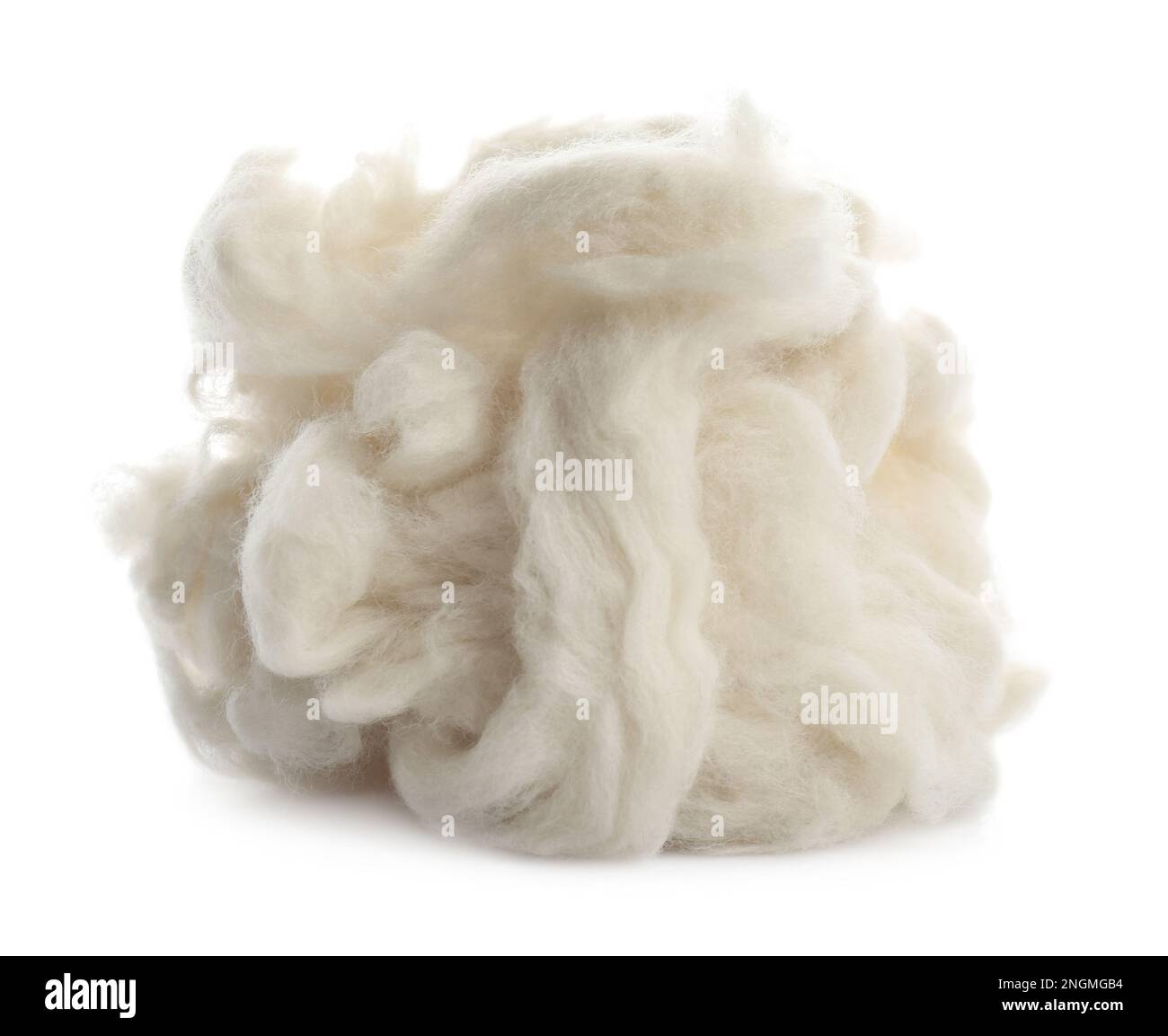 Heap of clean wool isolated on white Stock Photo - Alamy