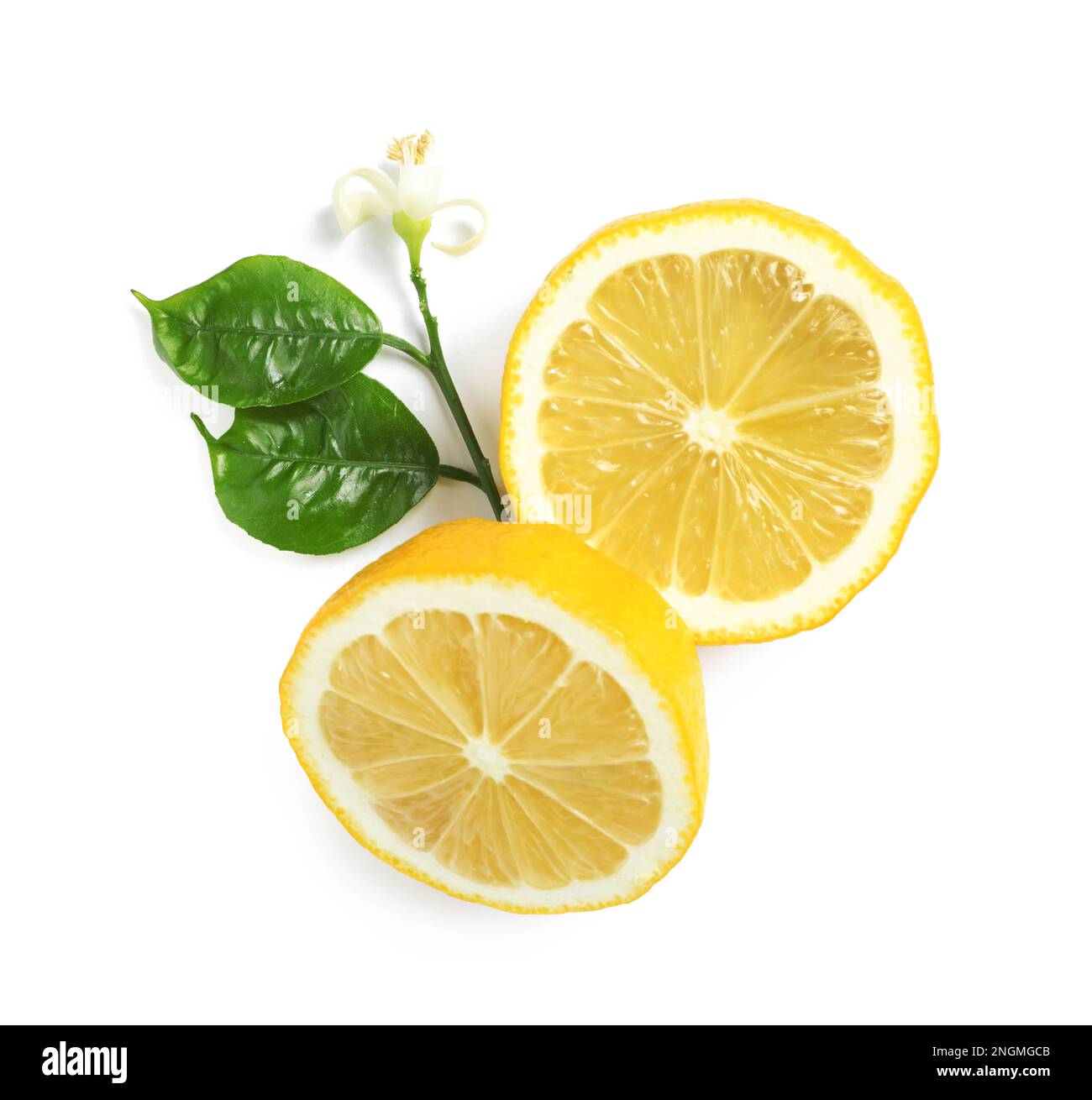 Pile fresh lemons green Cut Out Stock Images & Pictures - Alamy