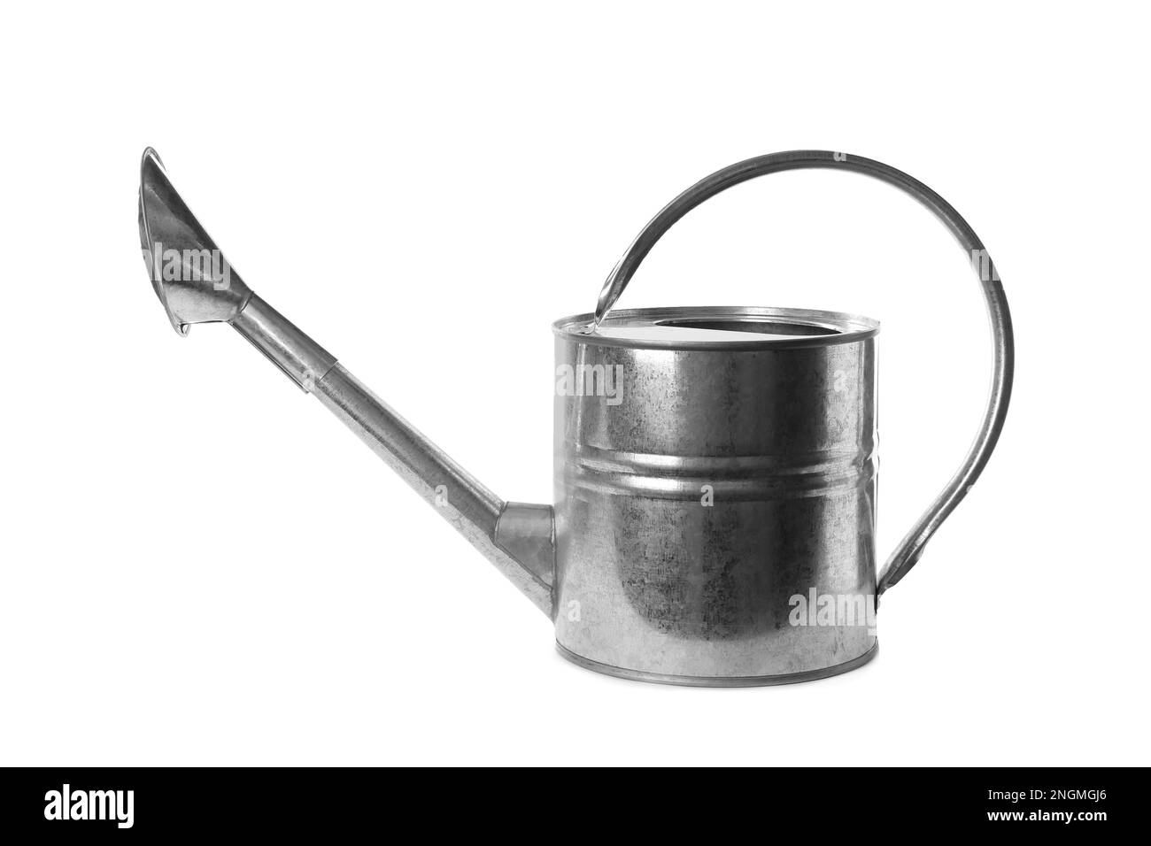Beautiful metal watering can isolated on white Stock Photo - Alamy