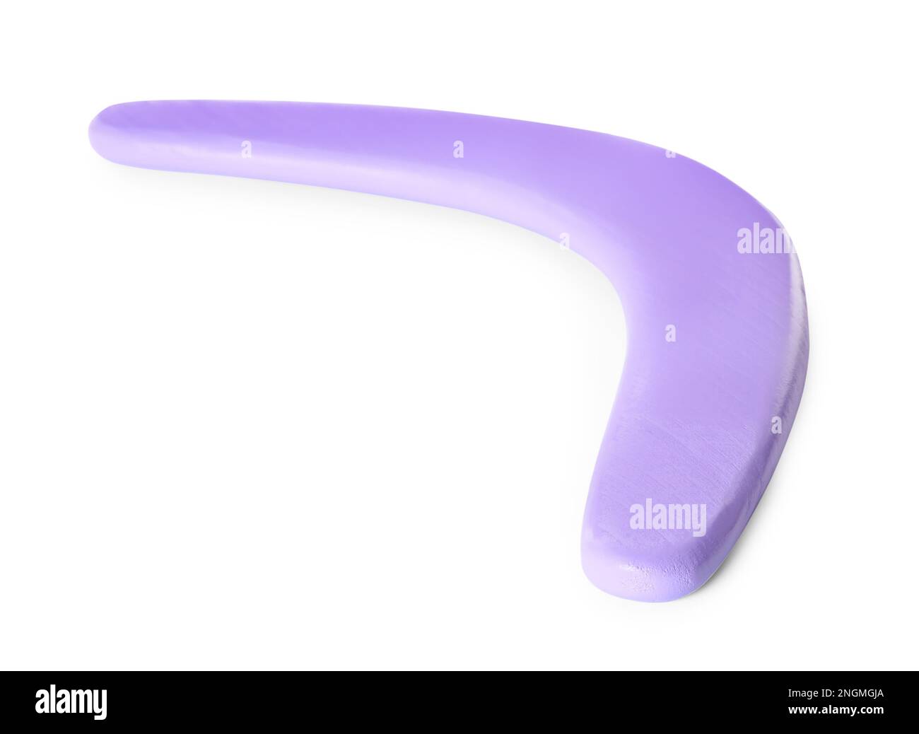 Purple boomerang isolated on white. Outdoors activity Stock Photo - Alamy