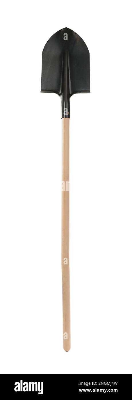 Modern shovel isolated on white. Gardening tool Stock Photo - Alamy