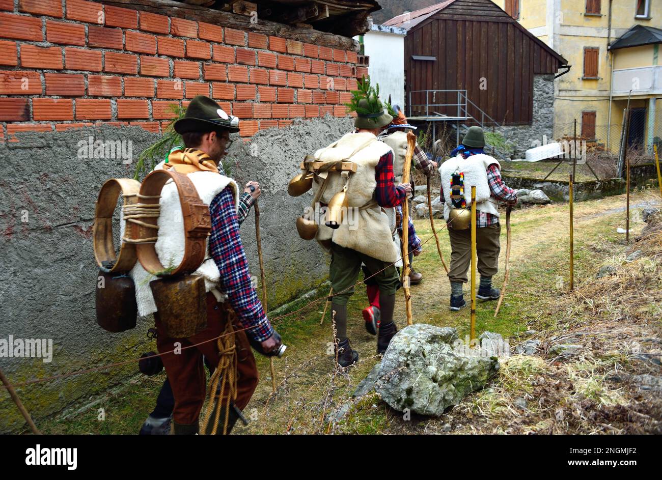 Timau village, Carnic Alps, Italy. February 18th 2023. Timau is a ...