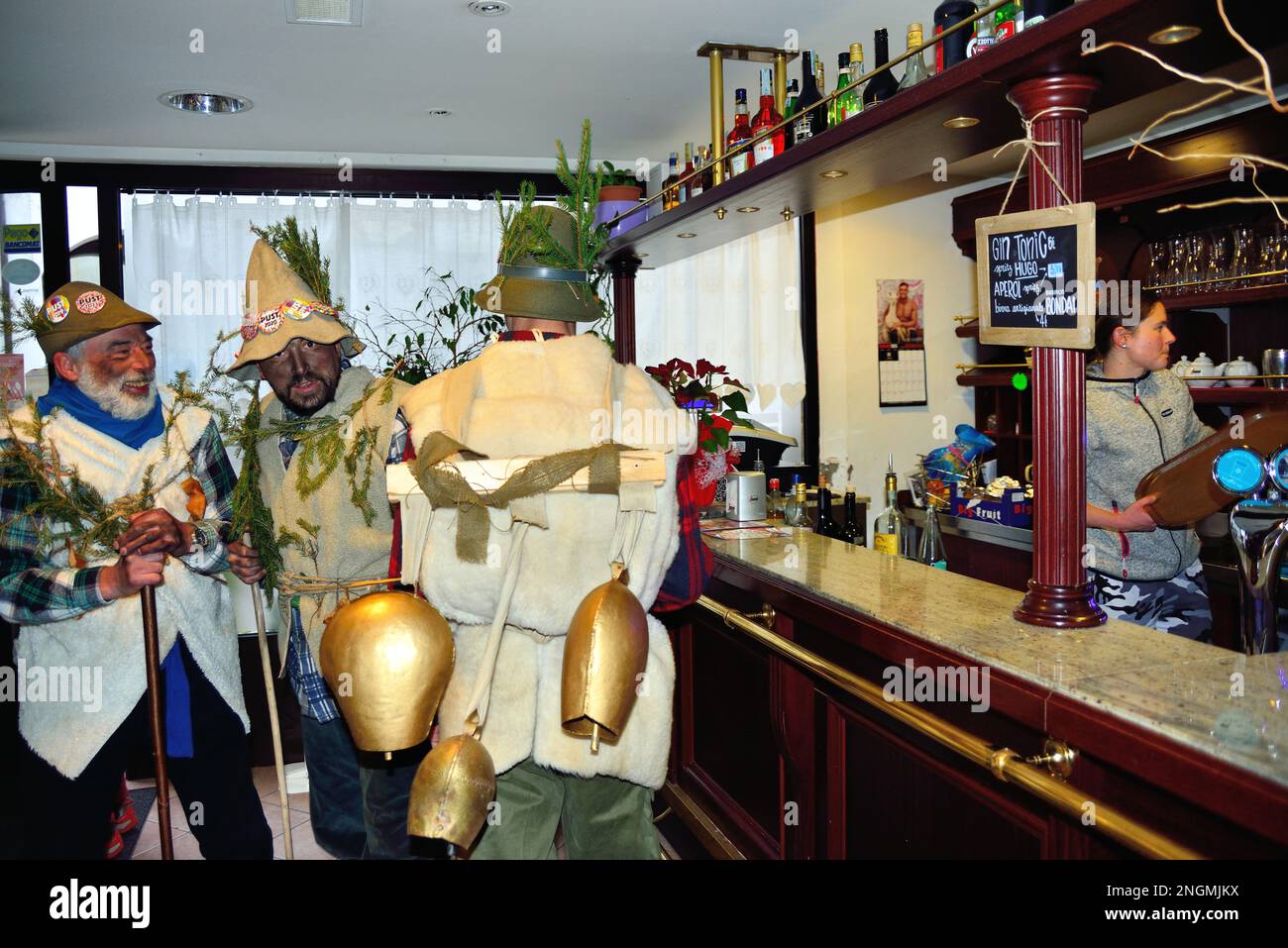 Timau village, Carnic Alps, Italy. February 18th 2023. Timau is a ...