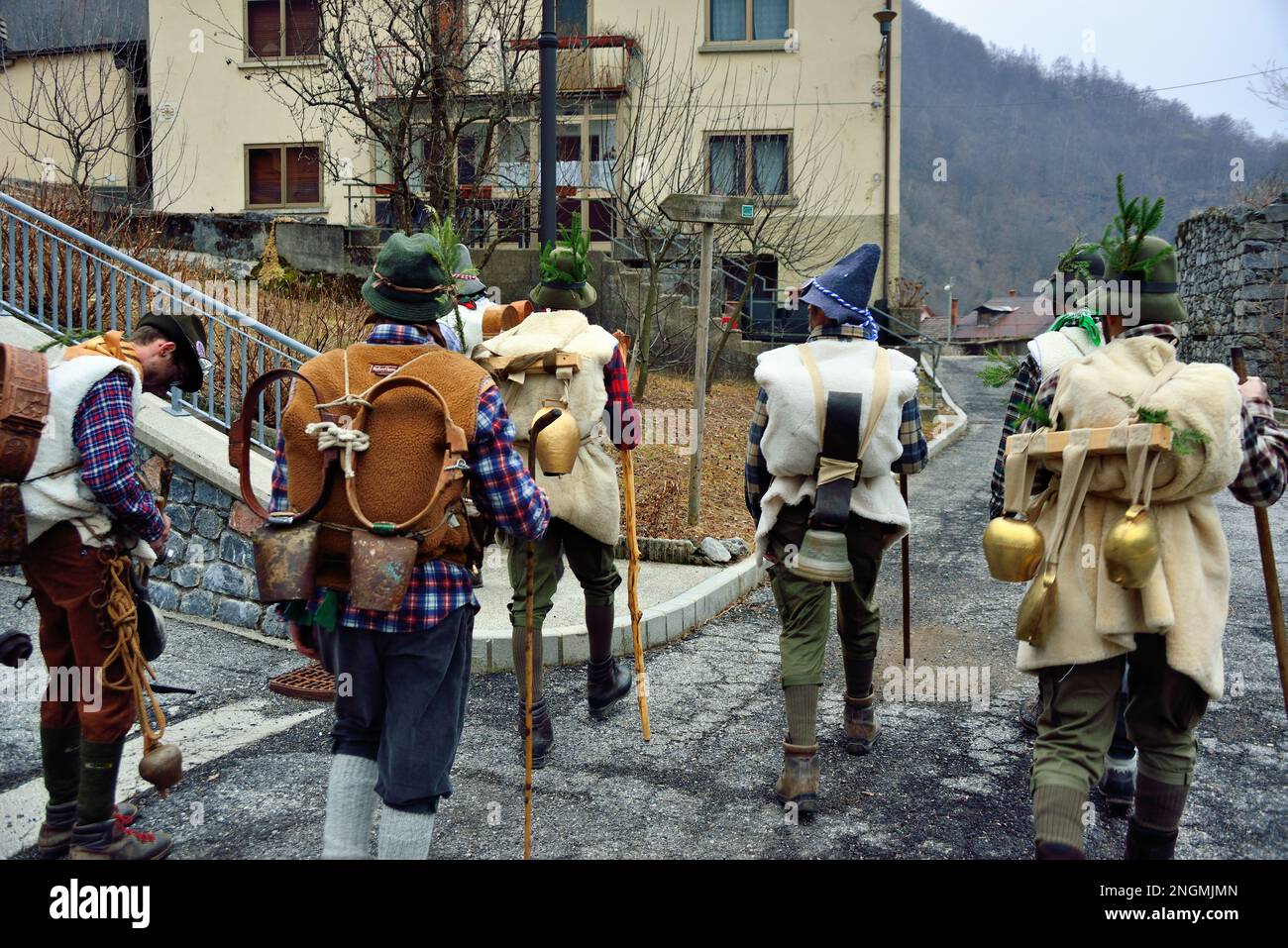 Timau village, Carnic Alps, Italy. February 18th 2023. Timau is a ...
