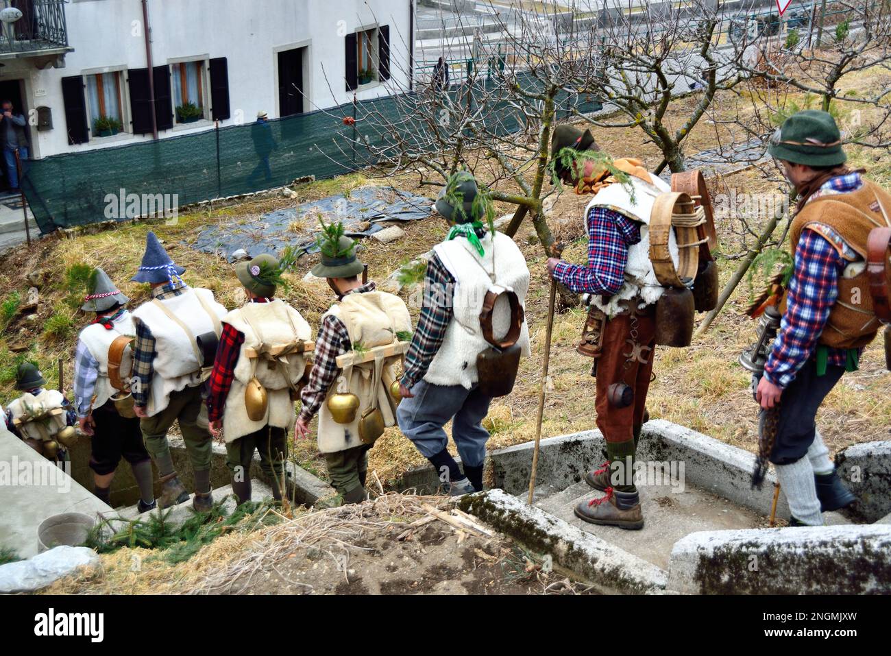 Timau village, Carnic Alps, Italy. February 18th 2023. Timau is a ...