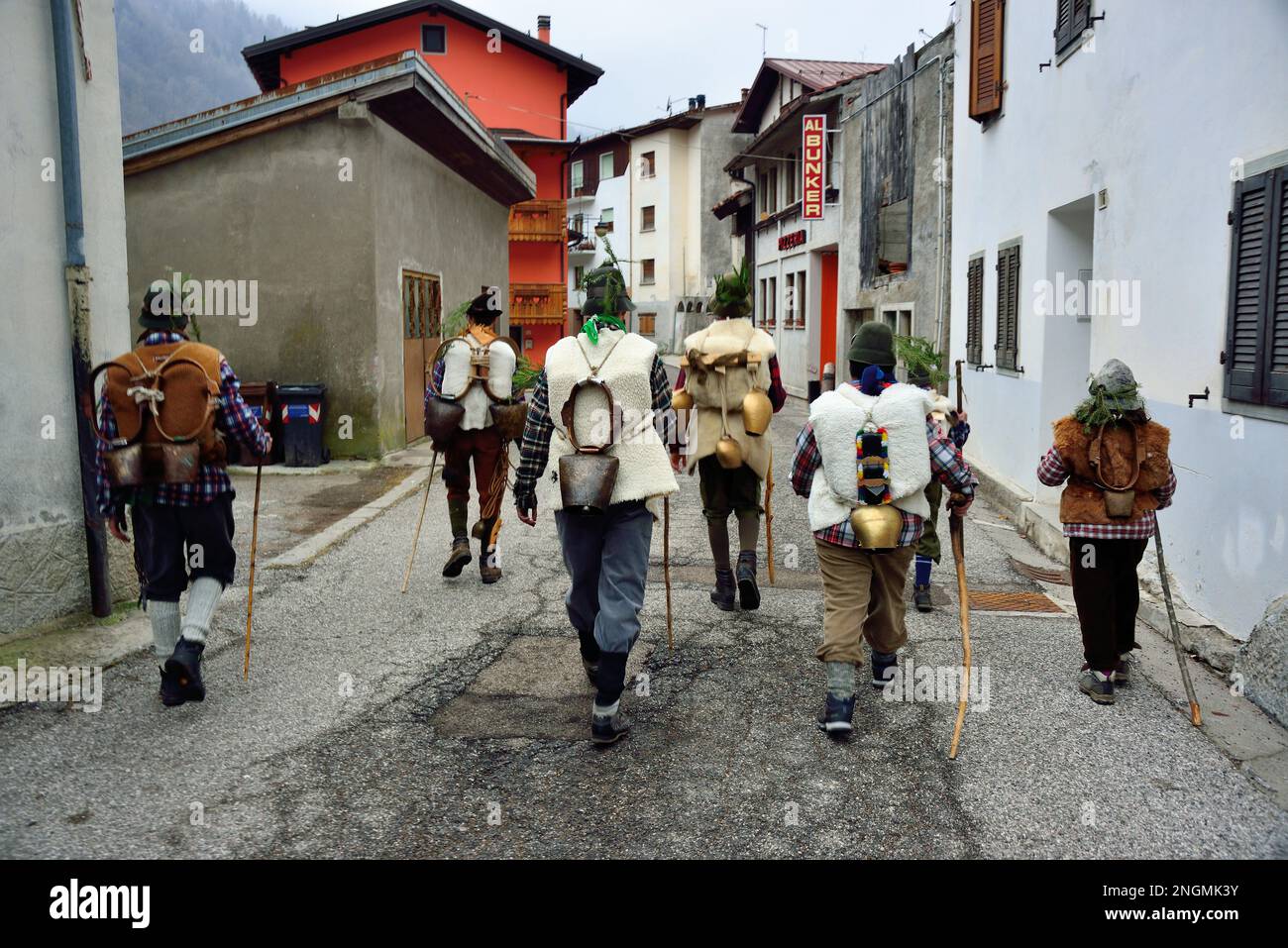 Timau village, Carnic Alps, Italy. February 18th 2023. Timau is a ...