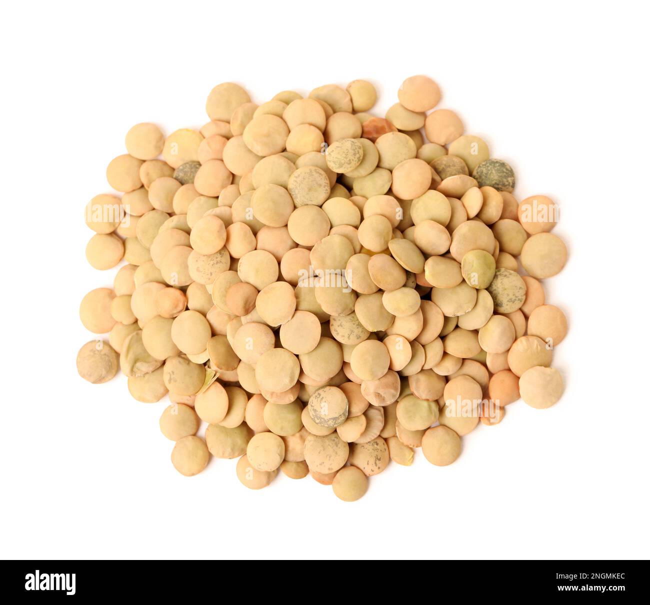 Pile of raw lentils on white background, top view. Vegetable planting Stock Photo - Alamy