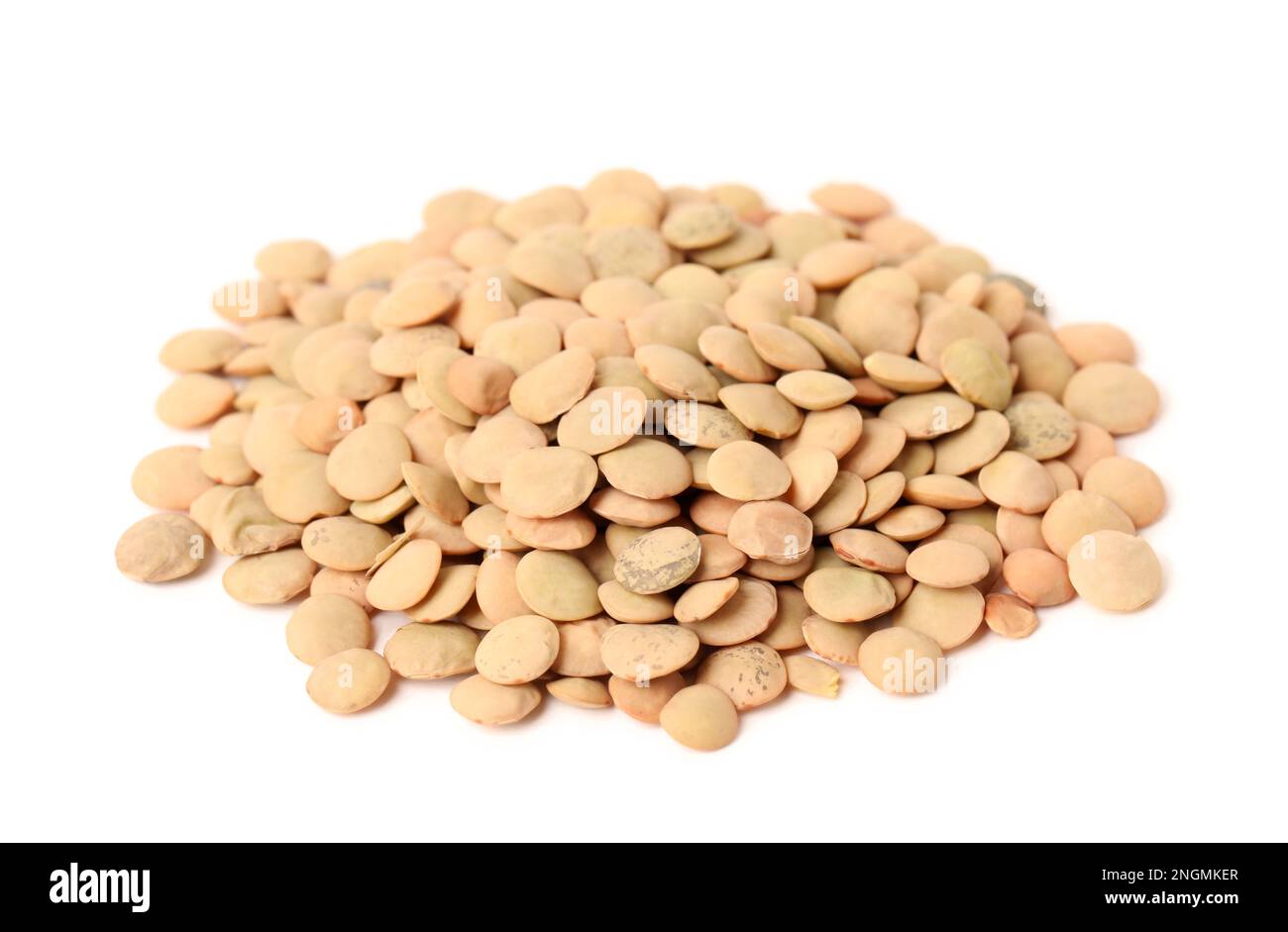 Pile of raw lentils on white background. Vegetable planting Stock Photo - Alamy