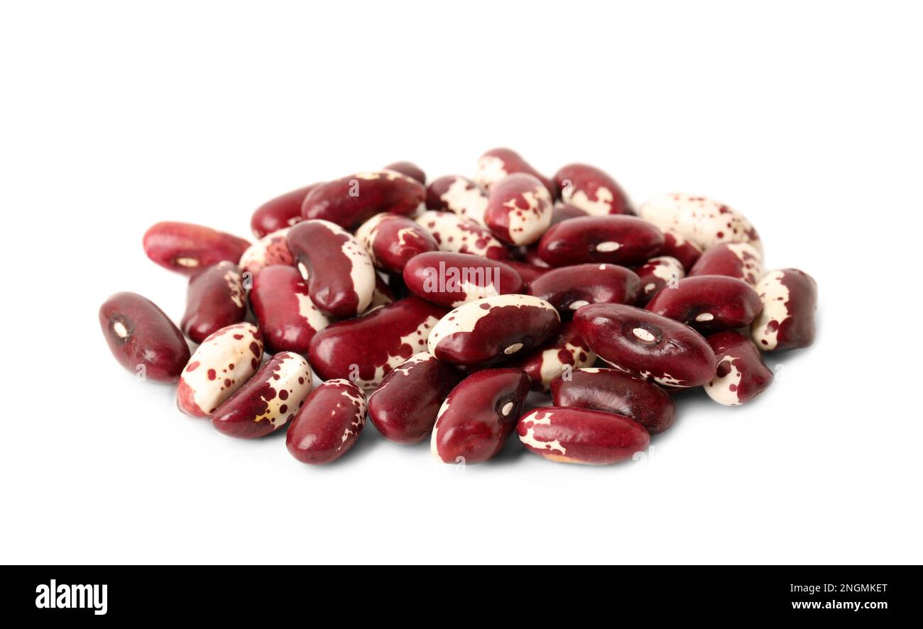 Pile of raw red beans on white background. Vegetable planting Stock ...