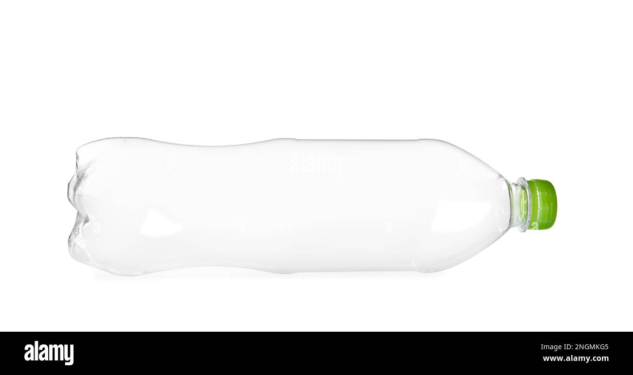 Empty disposable plastic bottle isolated on white Stock Photo - Alamy