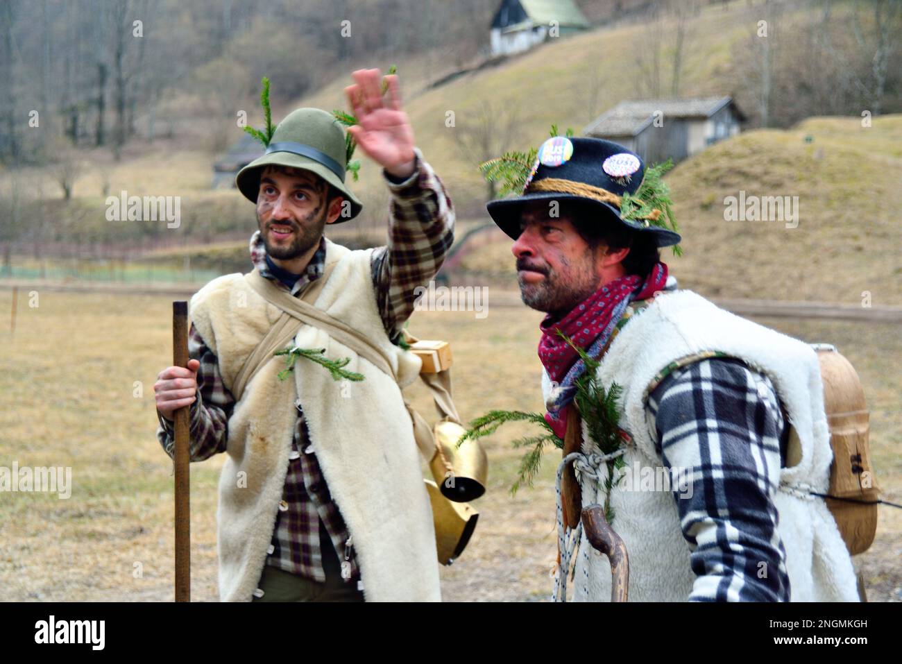 Timau village, Carnic Alps, Italy. February 18th 2023. Timau is a ...