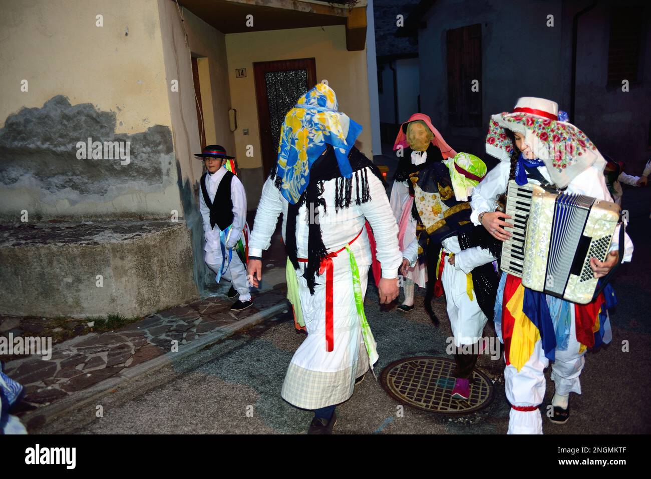 Timau village, Carnic Alps, Italy. February 18th 2023. Timau is a ...