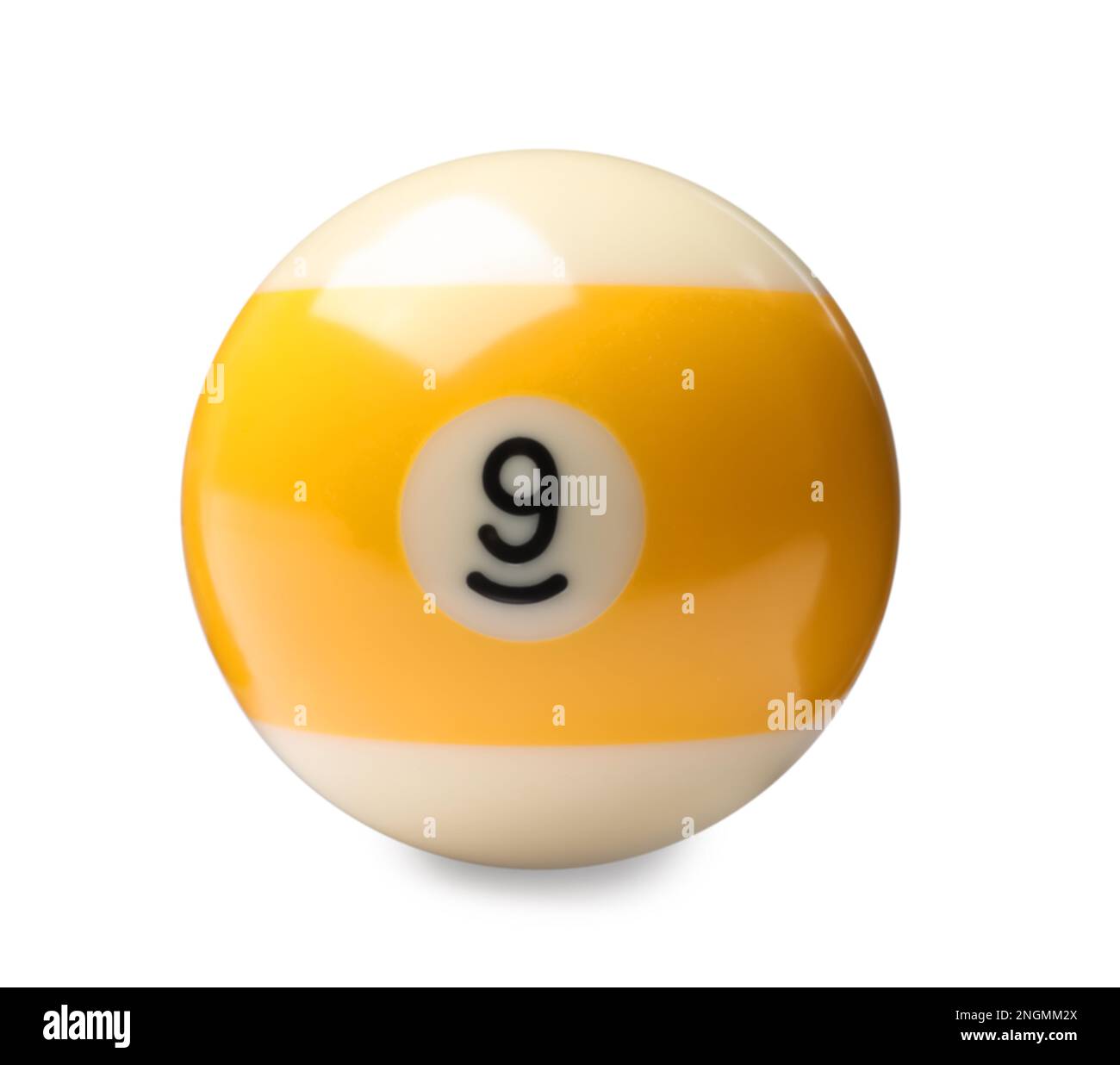 Billiard ball with number 9 isolated on white Stock Photo - Alamy