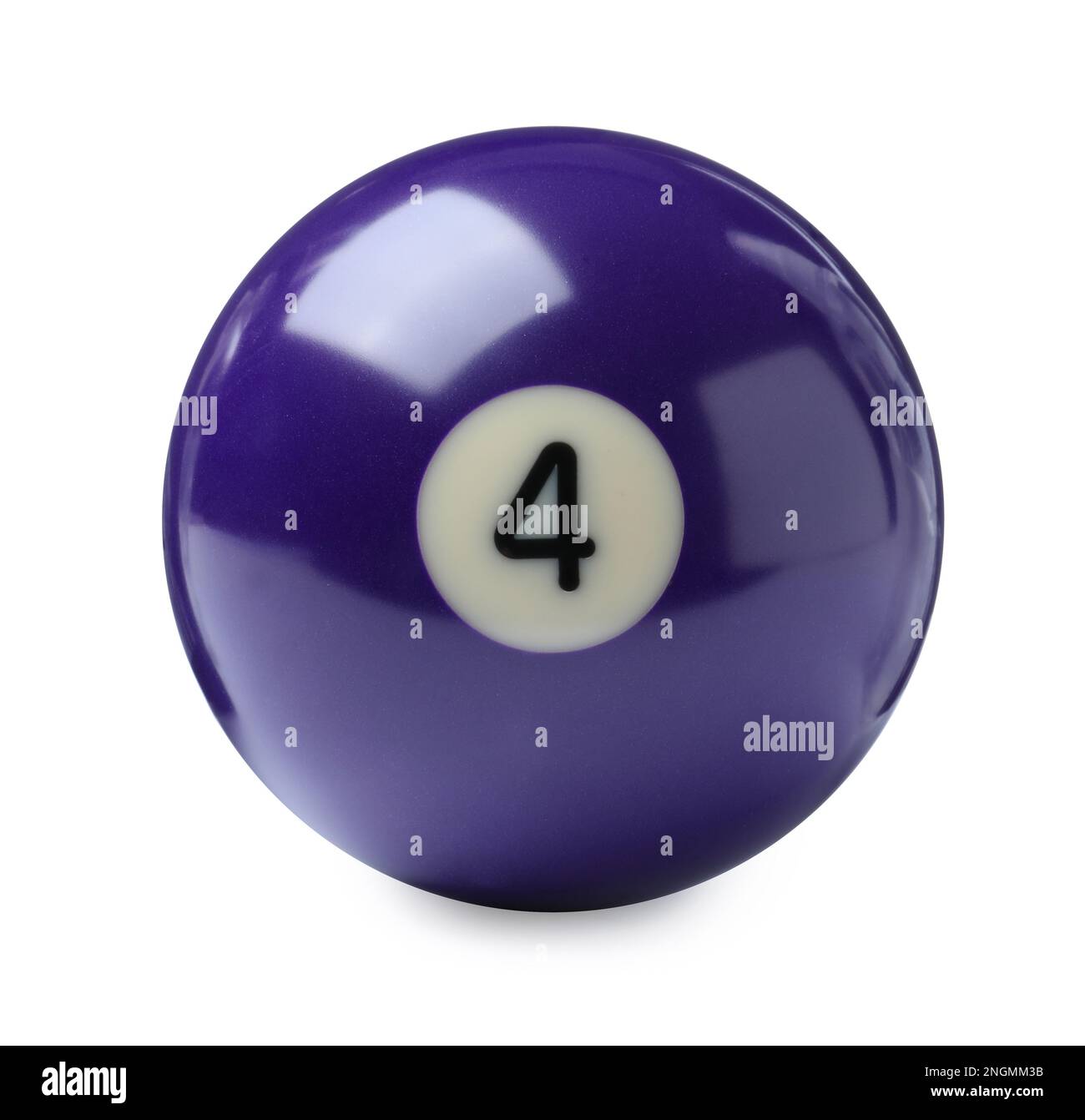 Billiard ball with number 4 isolated on white Stock Photo - Alamy