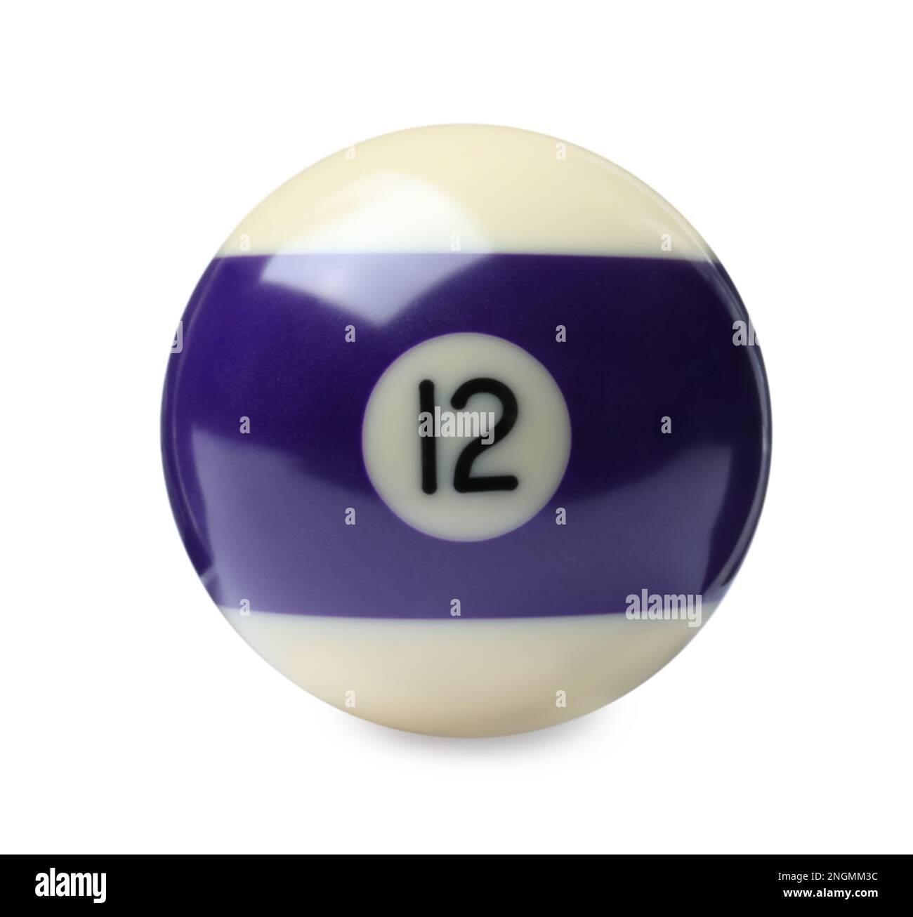 Billiard ball with number 12 isolated on white Stock Photo - Alamy