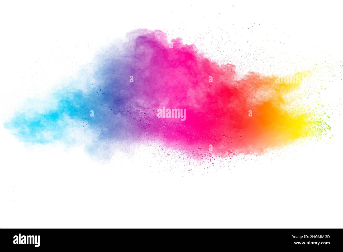 Colorful rainbow holi paint. Vivid color powder explosion isolated on ...